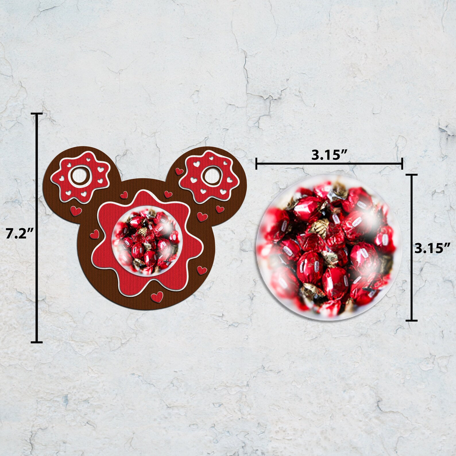 Valentine Mouse Head Sweet Candy Dome Svg, Valentine Food Candy ...