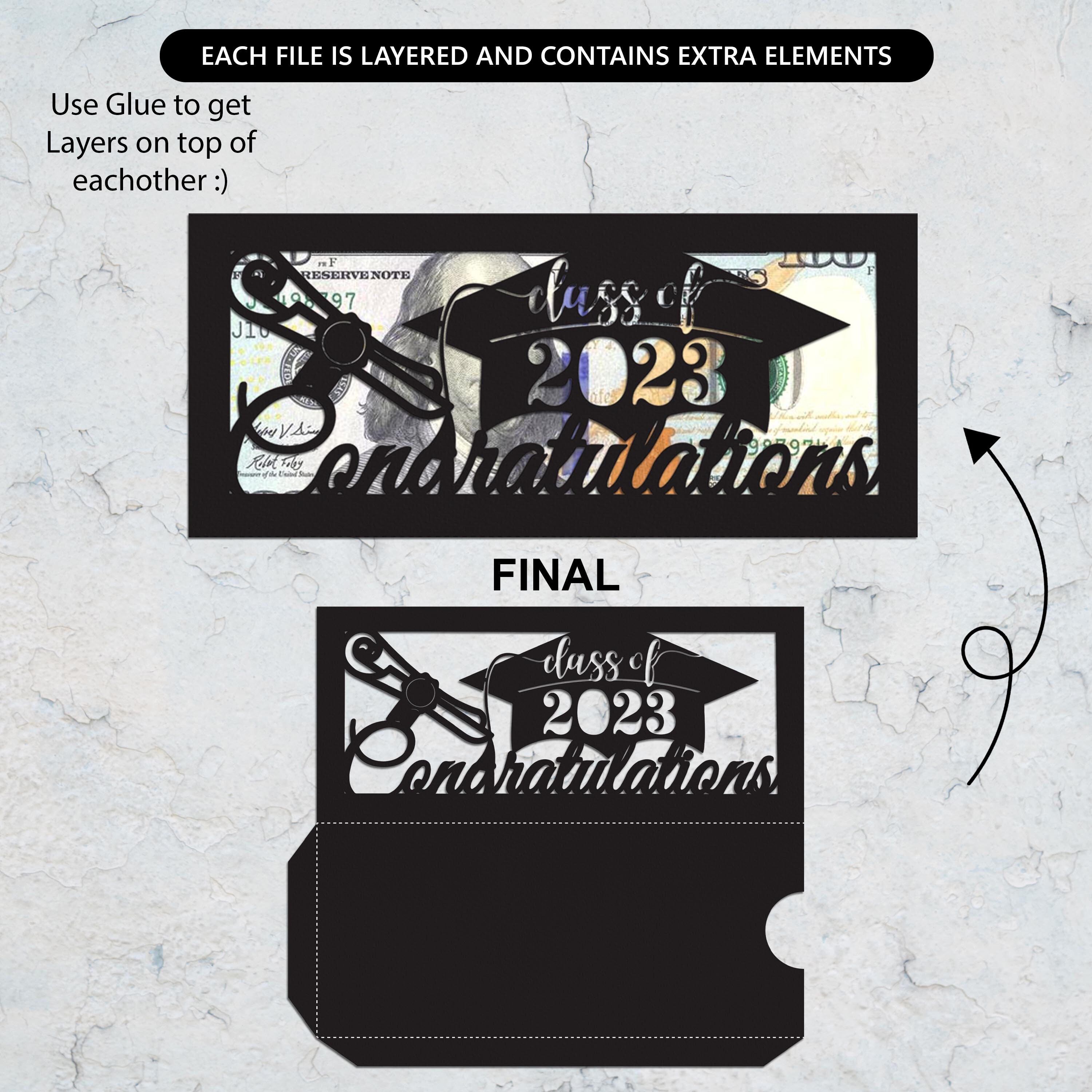 Graduation Money Envelope Class of 2023 Template,graduation Card Svg ...