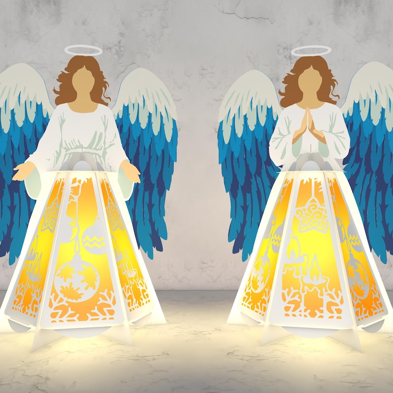 Shadow Box Angel Svg - Etsy