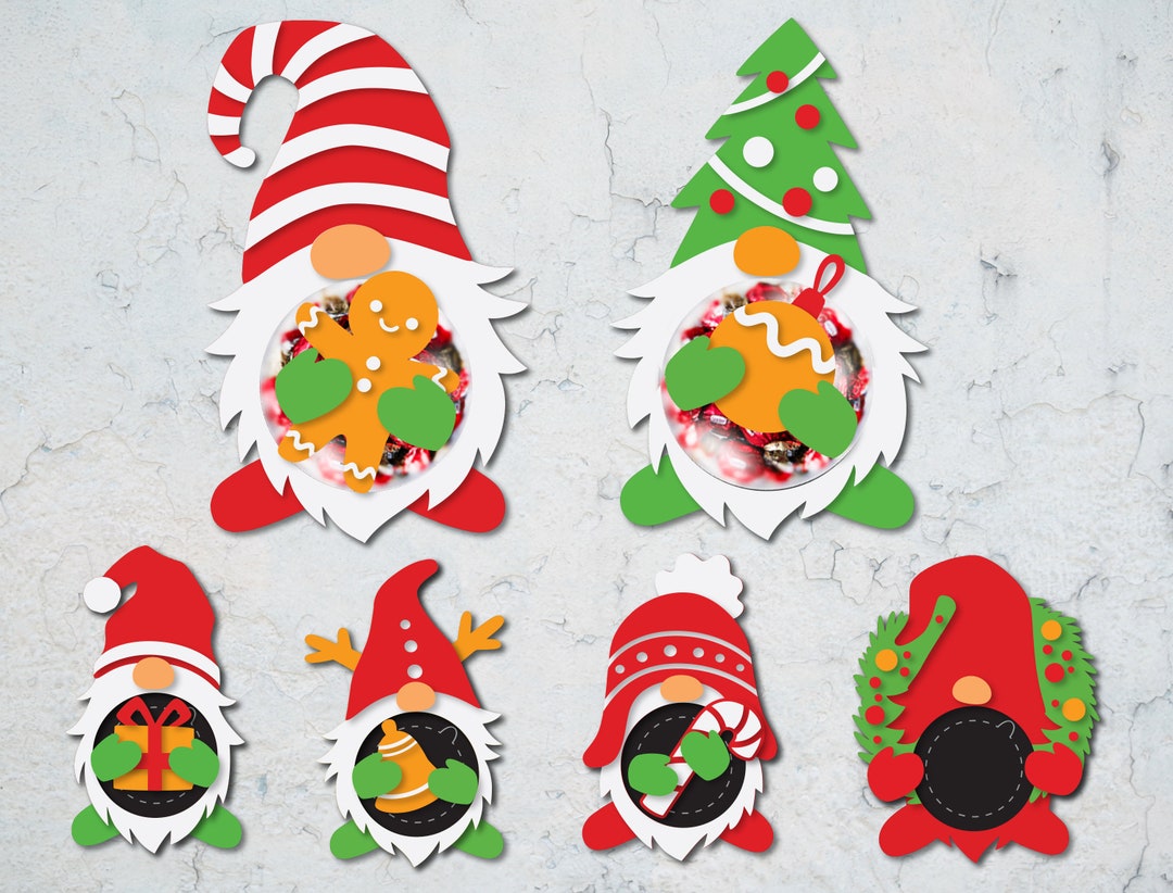 Christmas Gnomes Candy Dome Svg, Christmas Candy Holder ,gnomes Candy ...