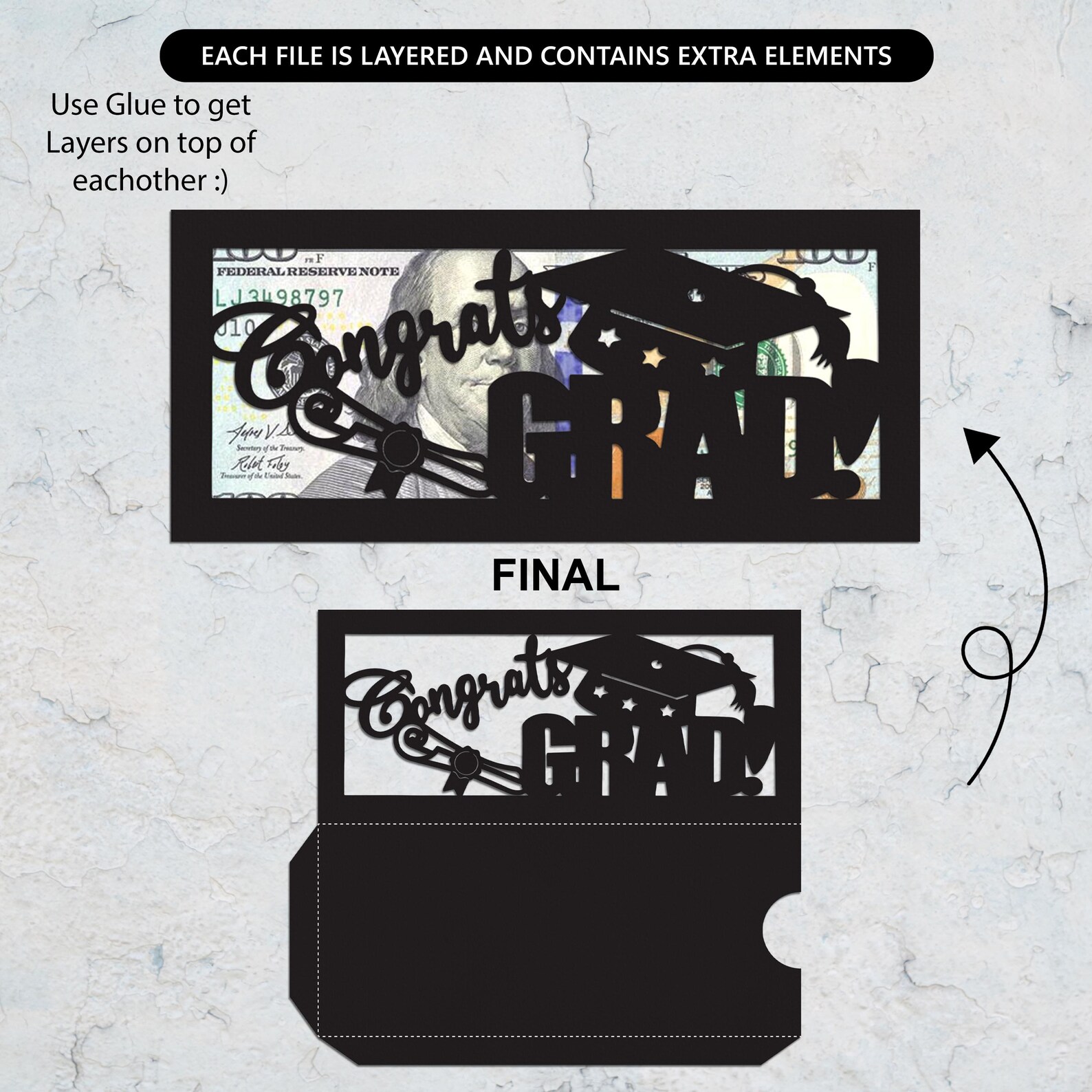 Graduation Money Envelope Class of 2023 Template,graduation Card Svg ...