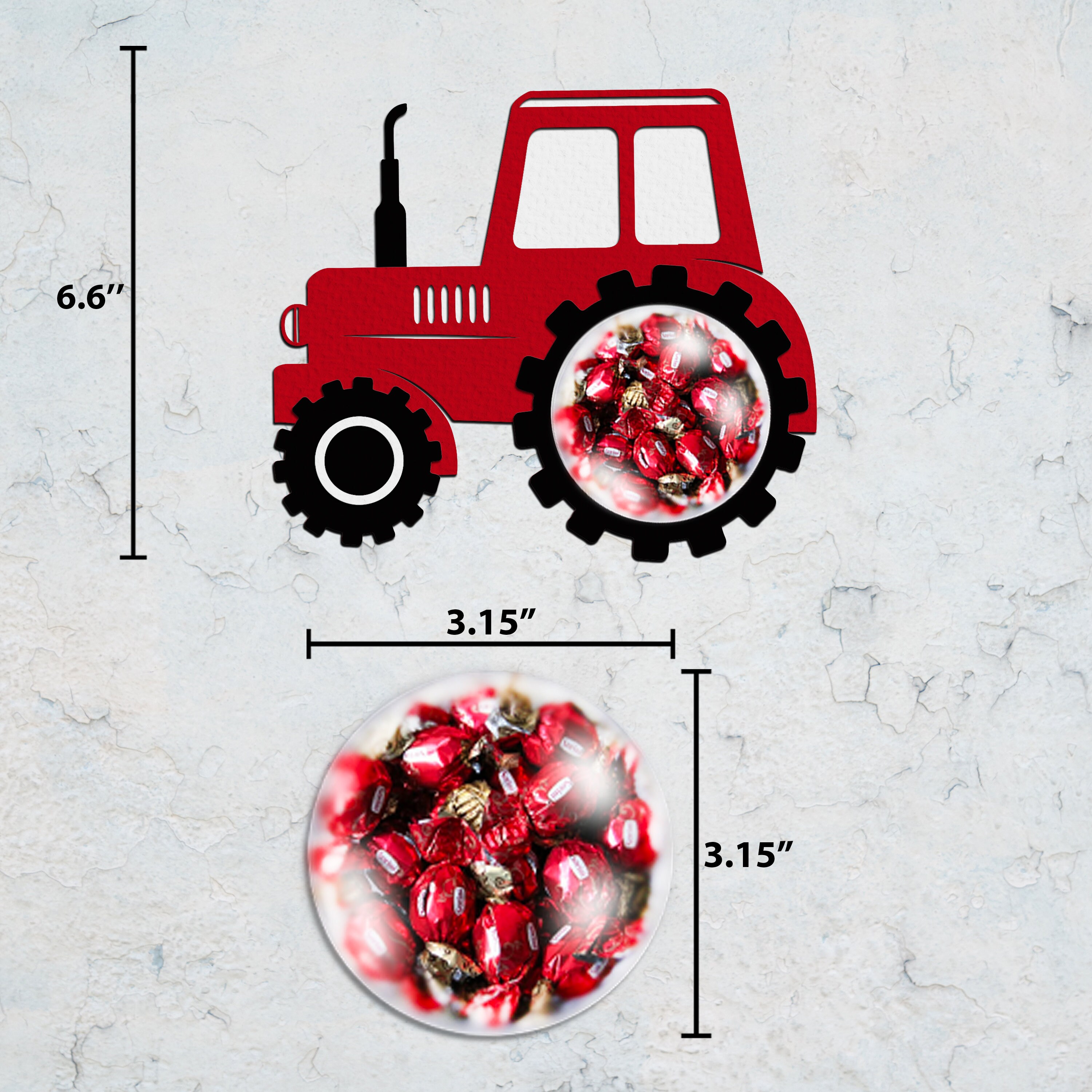 Tractor Candy Dome Bundle Svg, Tractor Chocolate Holder Svg,tractor ...