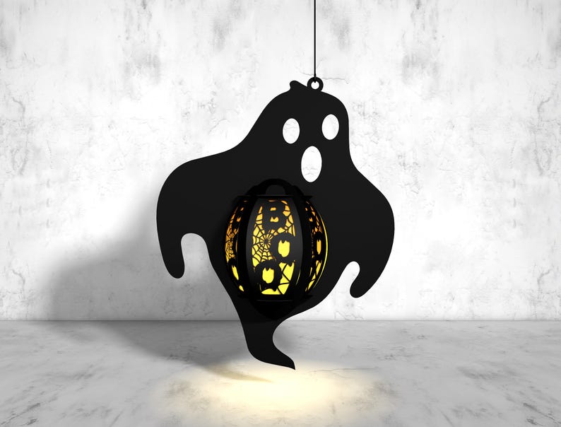 Boo Ghost Halloween Lantern SVG, Halloween Paper Lantern,happy ...