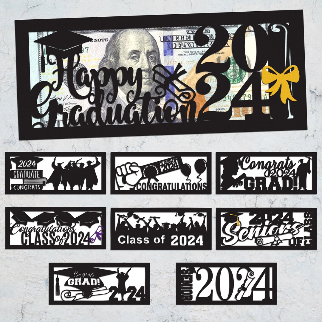 Graduation Money Envelope Class of 2024 Cut File Svg,graduation Card ...