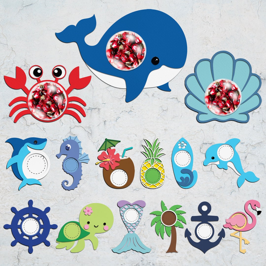 Summer Candy Dome Svg, Summer Chocolate Holder Svg ,beach Candy ...