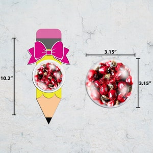 Teacher Day Candy Ornament Svg,cute Pencil Candy Dome ,chocolate Holder ...