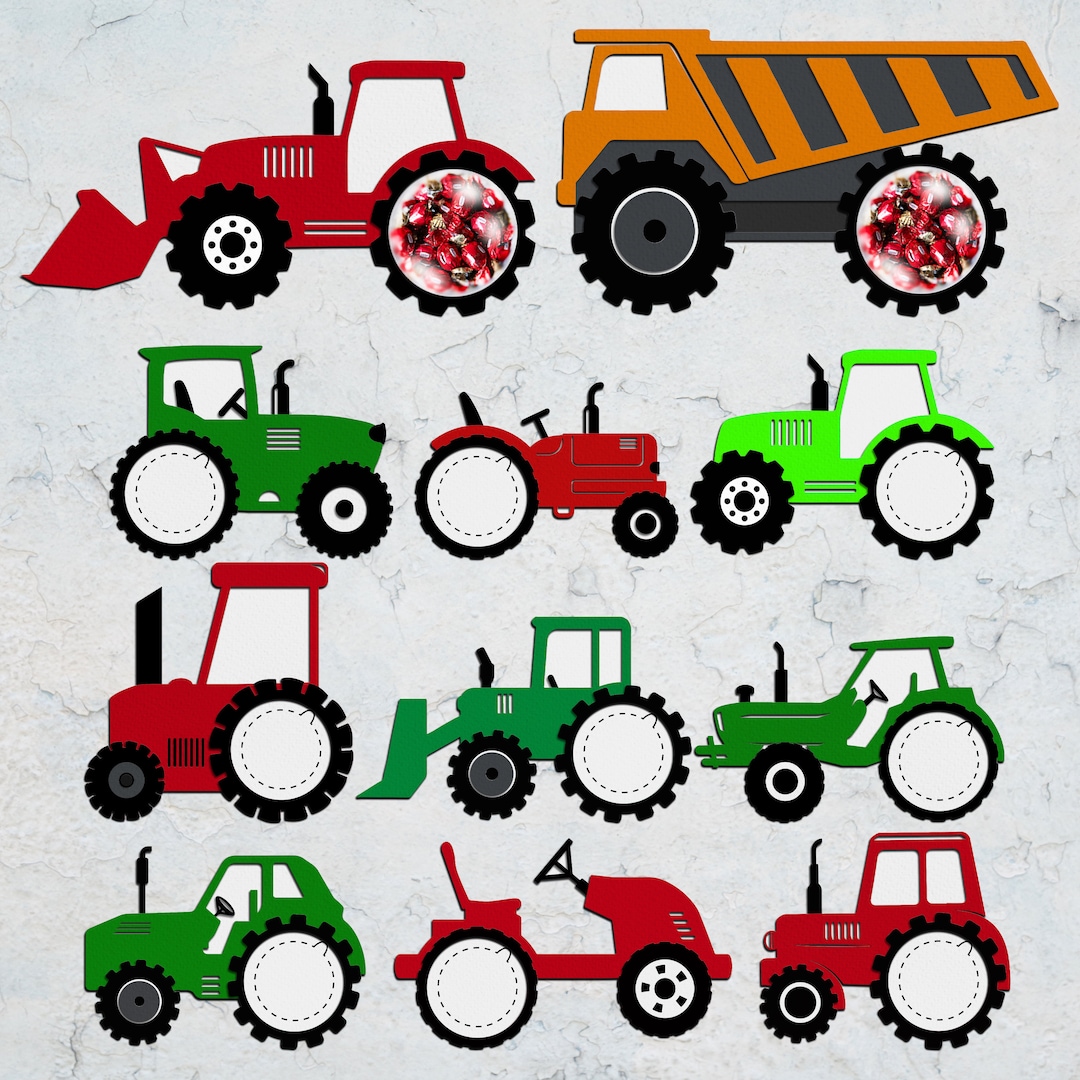 Tractor Candy Dome Bundle Svg, Tractor Chocolate Holder Svg,tractor ...