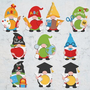 Bundle Gnomes School Candy Dome Svg, Gnome School Paper Ornament, Gnome ...