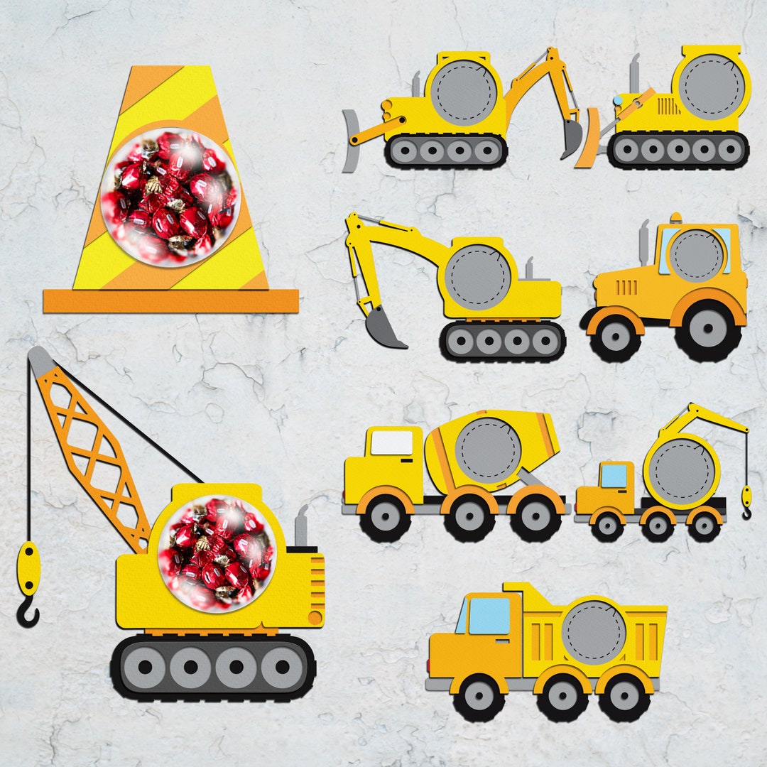 Construction Candy Dome Svg, Construction Chocolate Holder Svg ...