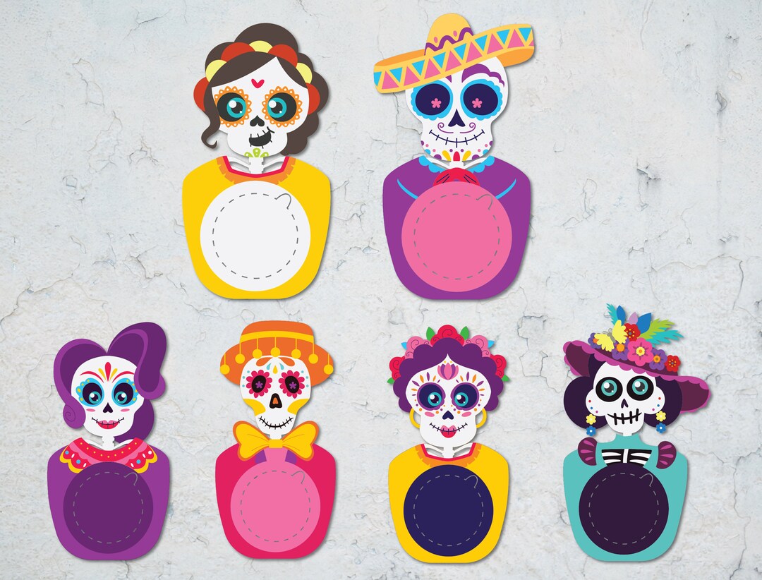 Day of the Dead Candy Dome Holder Cut File ,character Skeletons Candy ...