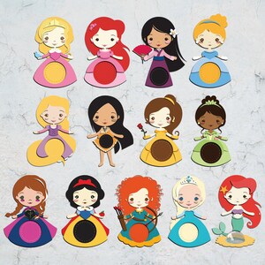 Princess Friends Candy Dome Svg, Princess Candy Ornament Svg, Chocolate ...