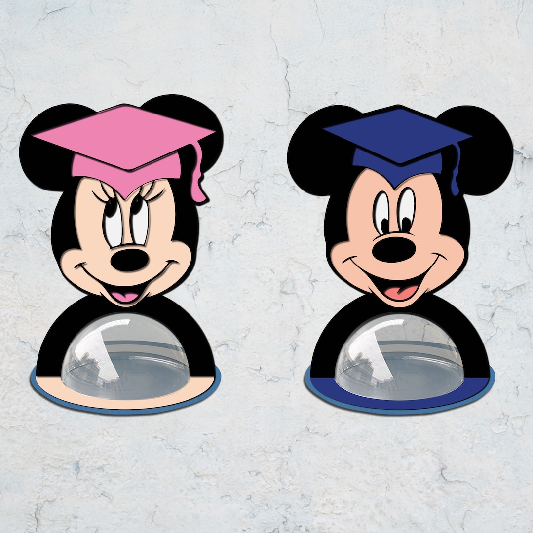 Cartoon Mouse Senior Class of 2024,cartoon Graduation Candy Dome Svg ...