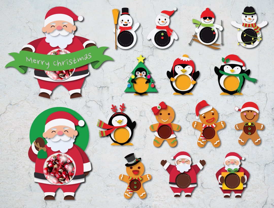 Santa Claus Candy Holder Christmas Svg,christmas Sucker Holder Svg ...