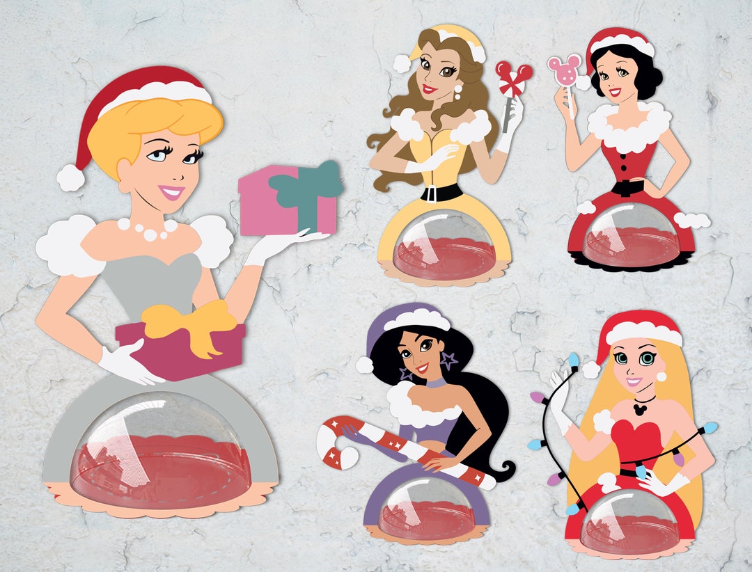 Princess Christmas Candy Dome Svg, Christmas Candy Holder ,princess ...