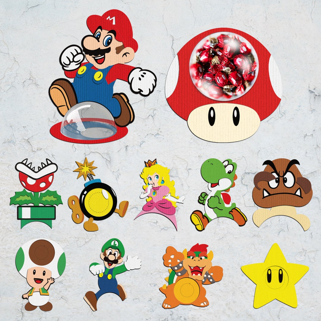 Video Game Candy Dome Svg, Game Characters Candy Ornament Svg ...