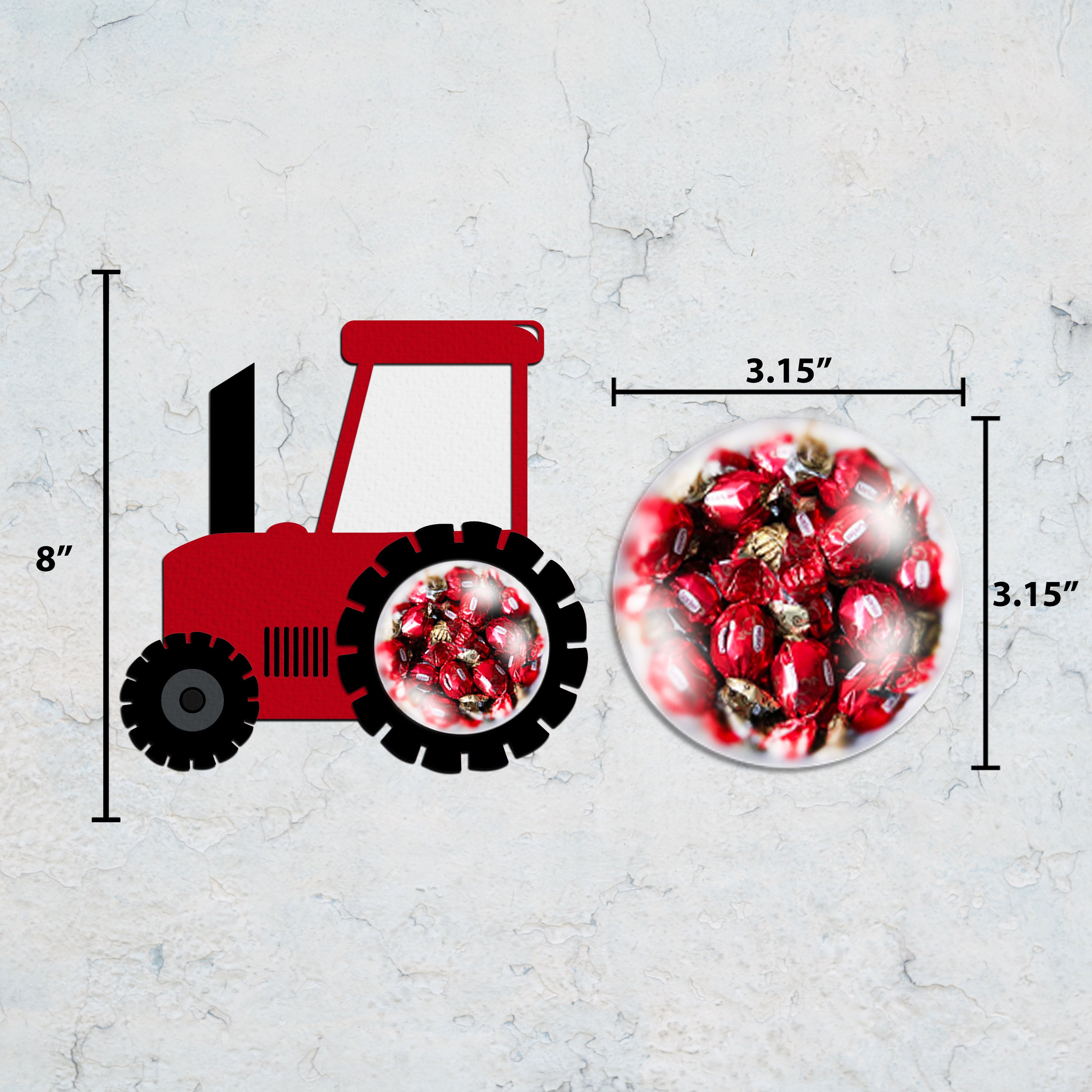 Tractor Candy Dome Bundle Svg, Tractor Chocolate Holder Svg,tractor ...