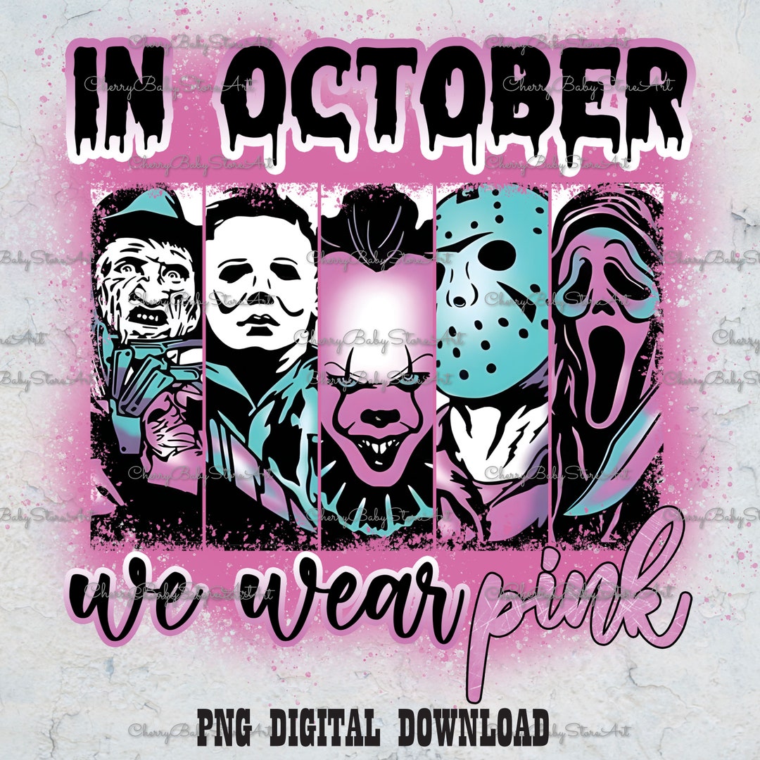 In October We Wear Pink Horror Movie PNG ,horror Movie Character PNG ...