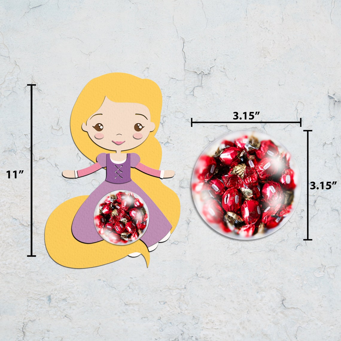 Princess Friends Candy Dome Svg, Princess Candy Ornament Svg, Chocolate ...