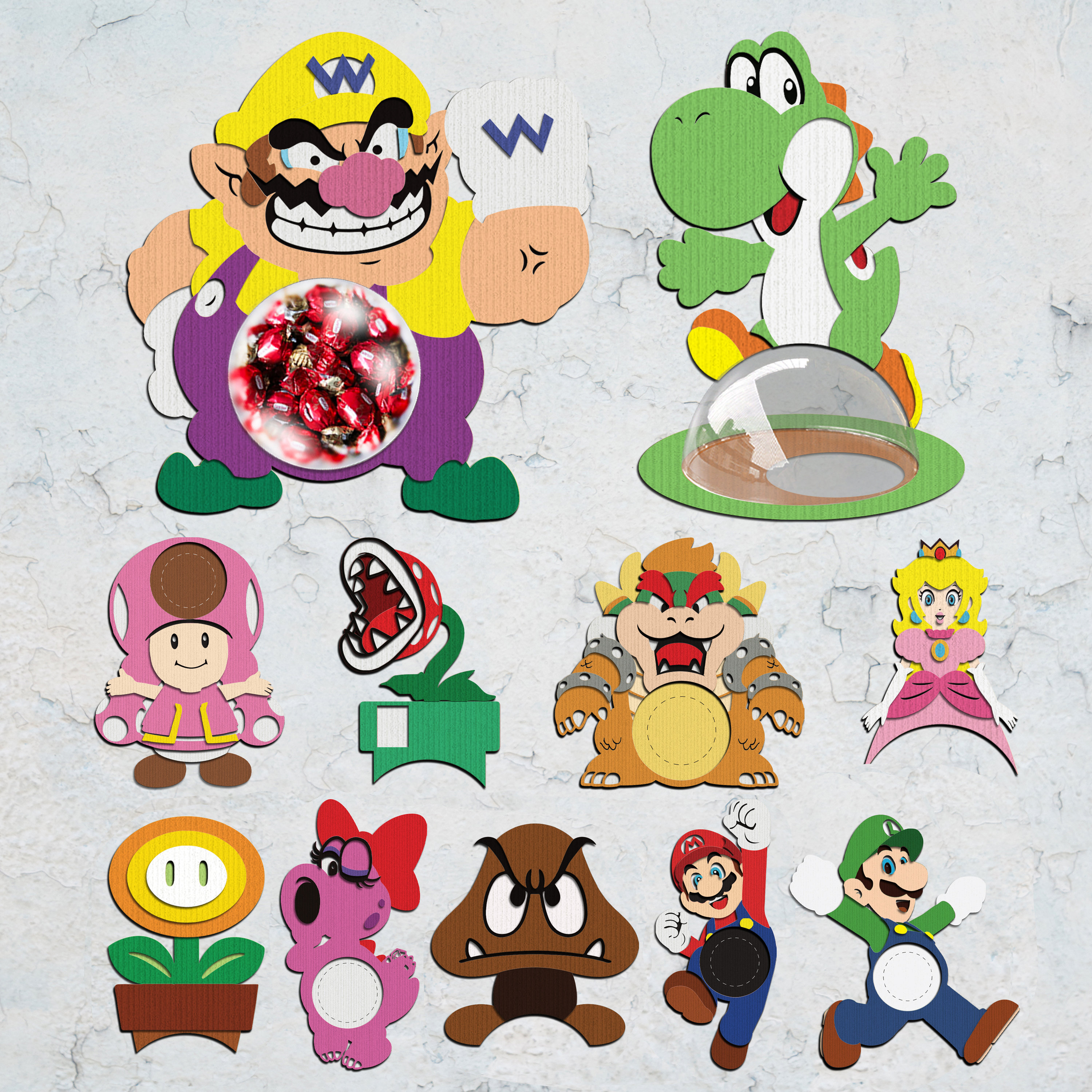 Video Game Candy Dome Svg, Game Characters Candy Ornament Svg ...