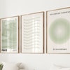 Green Poster Set of 3, Sage Green Wall Art, Aesthetic Posters, Retro ...