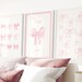 Pink Poster Set of 3, Bow Art Print, Coquette Room Decor Aesthetic ...