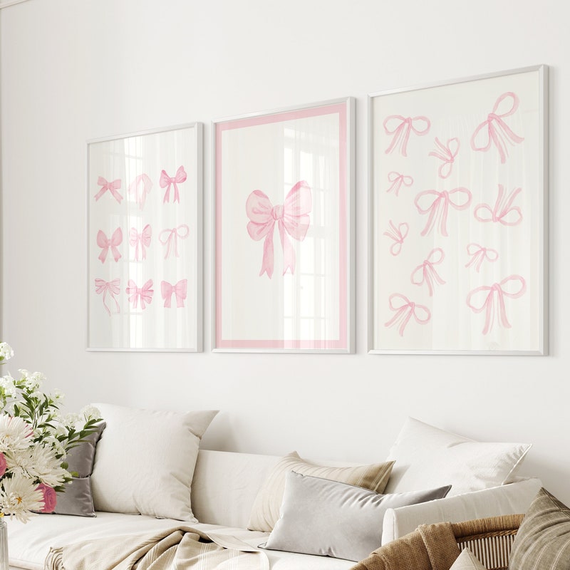 Pink Bow Room Decor - Etsy