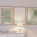 Green Poster Set of 3, Sage Green Wall Art, Aesthetic Posters, Retro ...