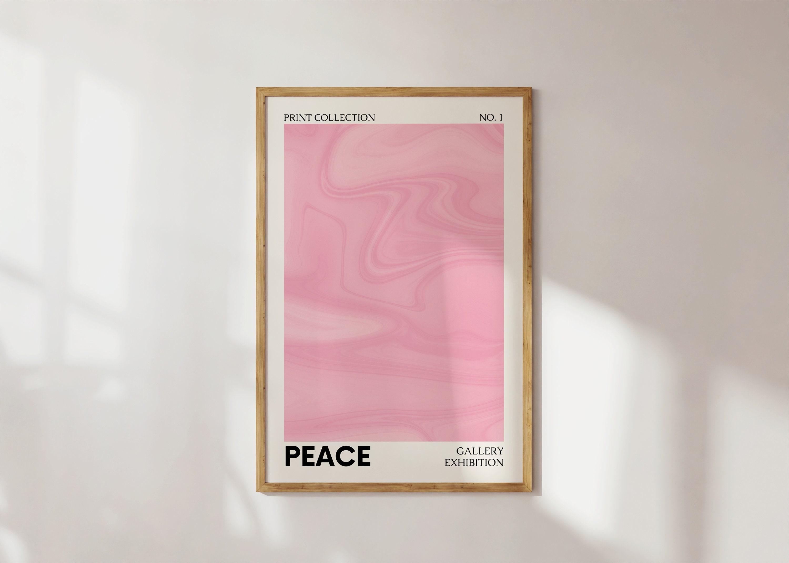 Pastel Pink Poster Peace Pink Trendy Aesthetic Room Decor - Etsy