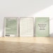 Green Poster Set of 3, Sage Green Wall Art, Aesthetic Posters, Retro ...