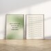 Green Poster Set of 3, Sage Green Wall Art, Aesthetic Posters, Retro ...