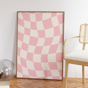 Pastel Pink Poster Aesthetic Room Decor, Baby Pink Girly Print, Pink ...