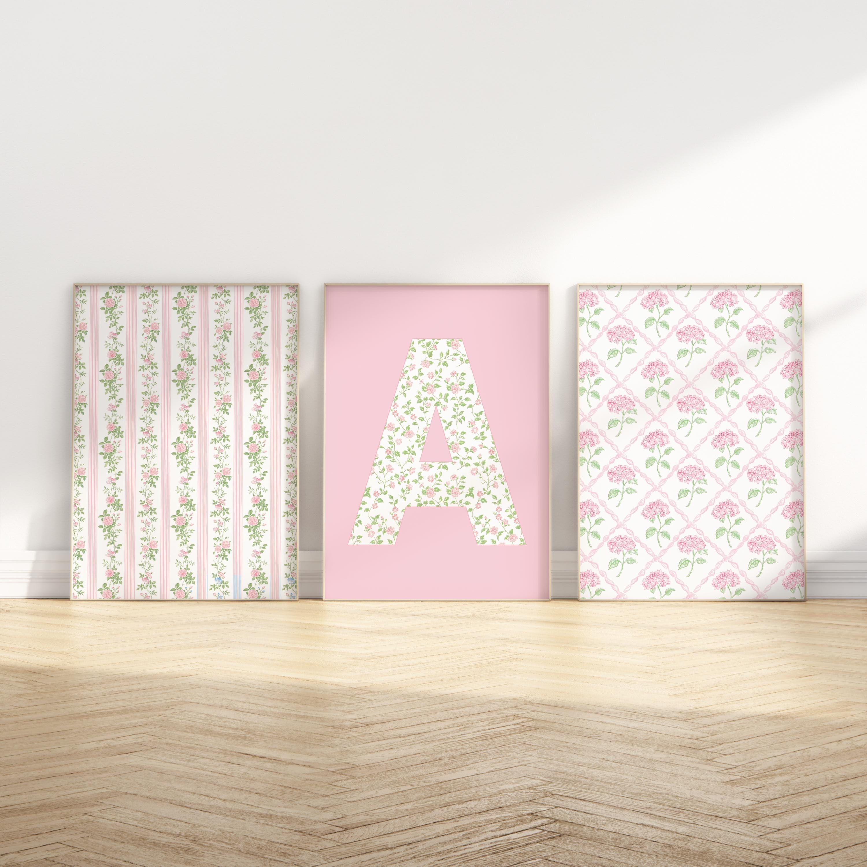 Custom Letter Print Set of 3 Love Shack Fancy Wall Art Girly Dorm Print ...