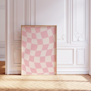 Pastel Pink Poster Aesthetic Room Decor, Baby Pink Girly Print, Pink ...