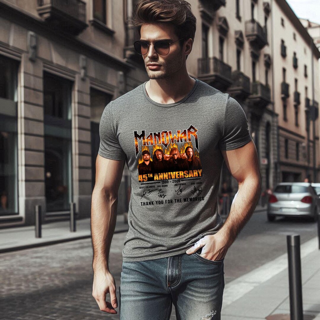 Manowar 45th Anniversary T-shirt With Band Signatures | Thank You for ...