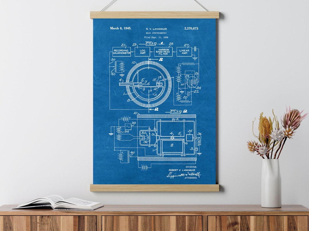 Mass Spectrometry Patent Poster, Physics Science Gift, Electrical ...