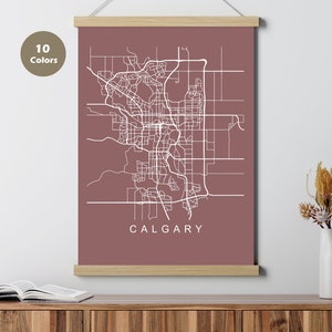 Calgary City Map Poster, Canada, Map Print, Canvas Wall Art, Unique ...