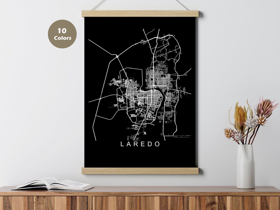 Laredo City Map Poster, Texas, United States of America Print ...