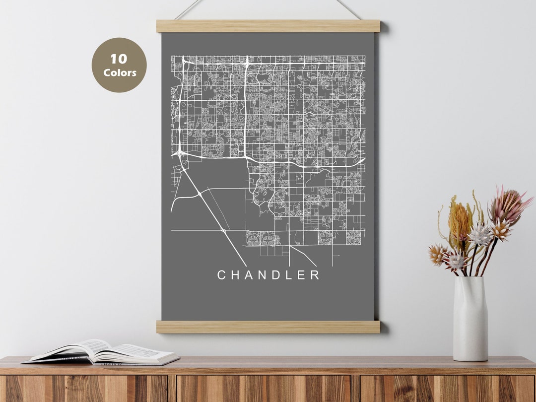Chandler City Map Poster, Arizona, United States of America Print ...