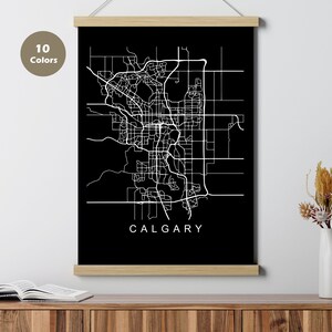 Calgary City Map Poster, Canada, Map Print, Canvas Wall Art, Unique ...