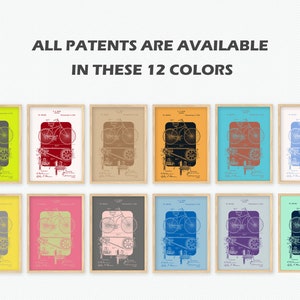 162 Profession Science Technology Patent Poster Bundle, 12 Colors ...