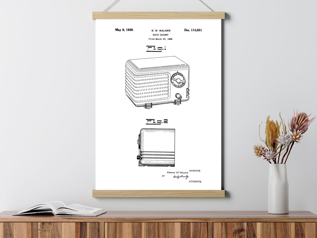 Radio Patent Poster, Music Gift Available as Posters, Framed Prints ...