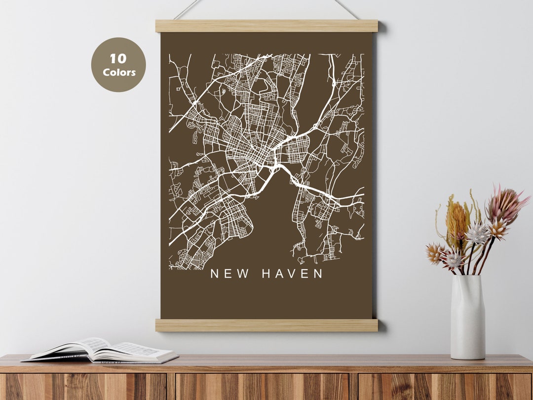 New Haven City Map Poster, Connecticut, United States of America Print ...