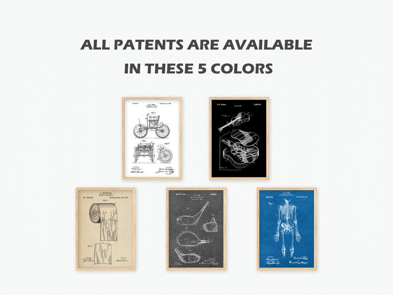 27 Tool Patent Poster Prints, Digital Download, Set, Mechanical ...