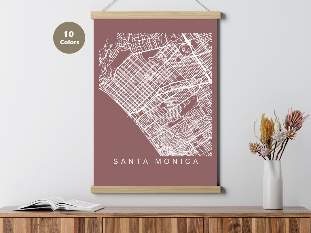 Santa Monica City Map Poster, California, United States of America ...