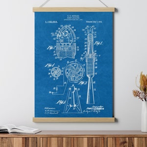 Rocket Patent Poster, Rocket Blueprint, Astronaut Prints, Space ...