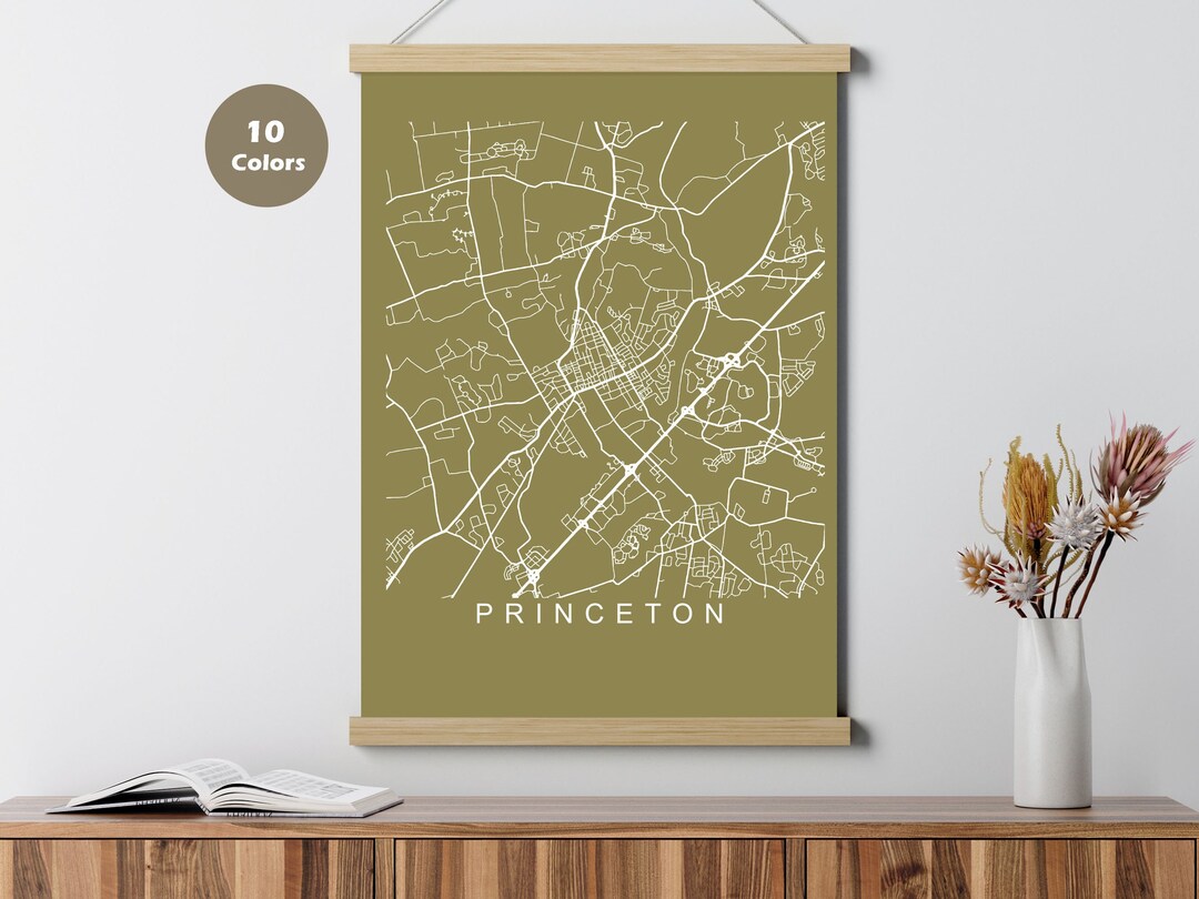 Princeton City Map Poster, New Jersey, United States of America Print ...