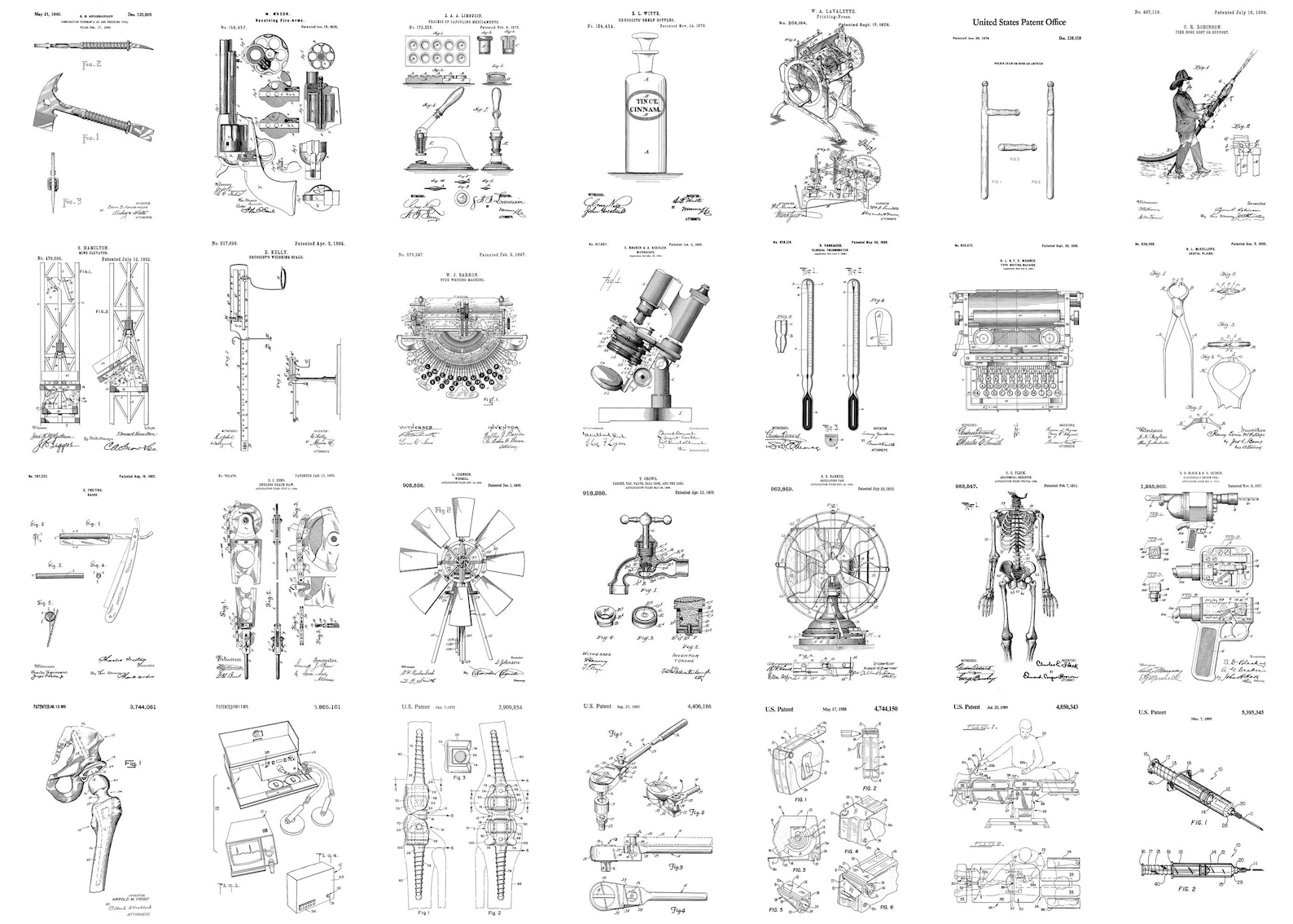 653 MEGA Vintage Patent Posters Bundle, Digital Print Set, Retro ...
