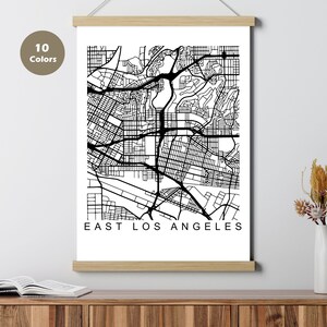 East Los Angeles City Map Poster, California, United States of America ...