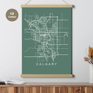 Calgary City Map Poster, Canada, Map Print, Canvas Wall Art, Unique ...