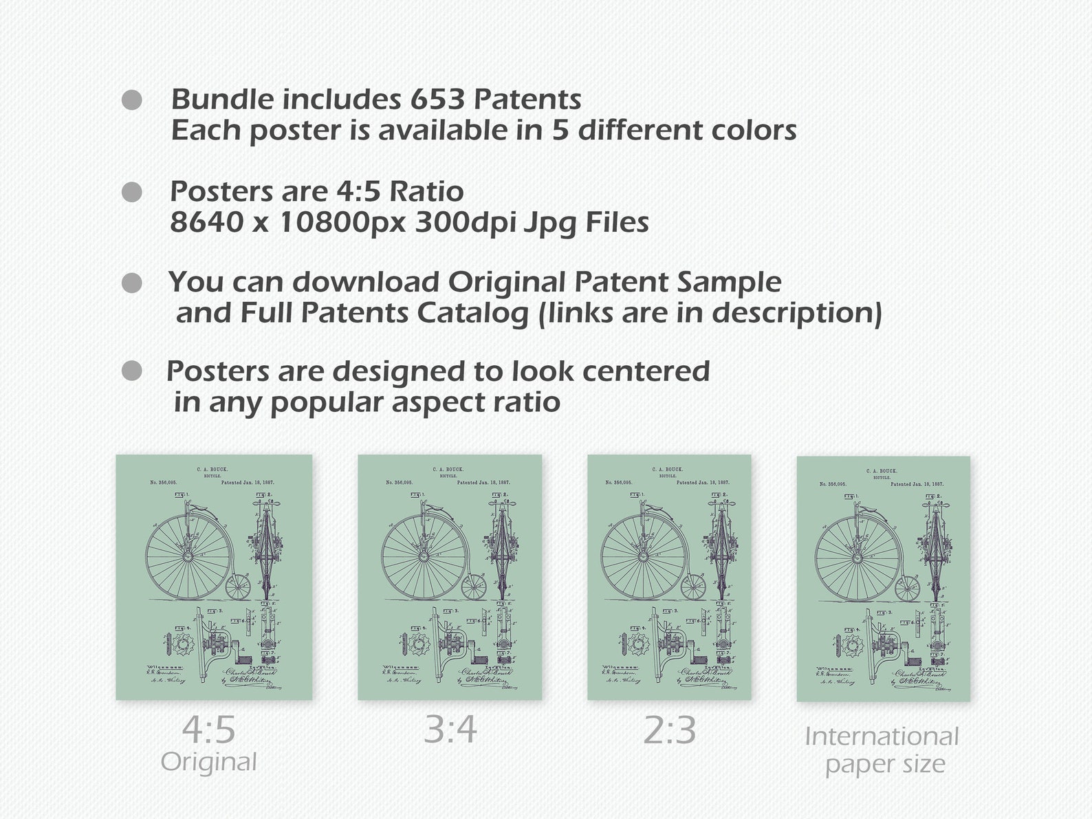 653 MEGA Vintage Patent Posters Bundle, Digital Print Set, Retro ...